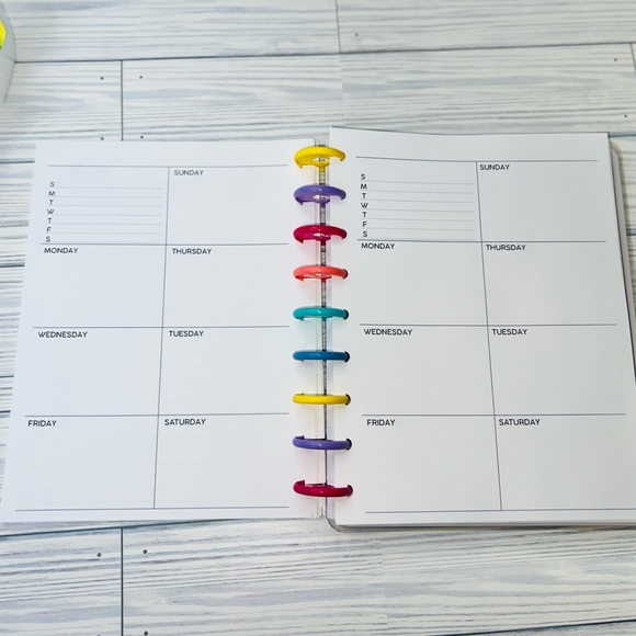 Hand Crafted | Office | Happy Planner Classic Size Rainbow Watercolor 2 ...